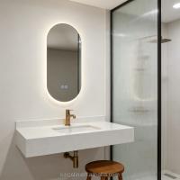 China Modern LED Wall-Mounted Bathroom Vanity Light High-Definition Backlight Touch Switch Salon-Appropriate Oval Salon Apartment for sale