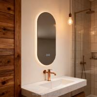 China Modern LED Wall-Mounted Bathroom Vanity Light High-Definition Backlight Touch Switch Salon-Appropriate Oval Salon Apartment for sale