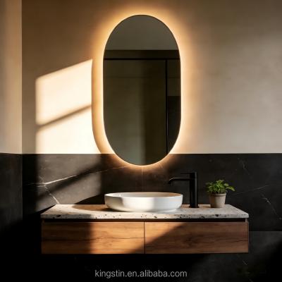 China Kingstin Factory Customizable Vanity Wall Smart Backlit Led Mirror With Touch Switch for Bathroom for sale