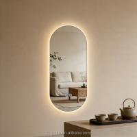 China Kingstin Oval LED Backlit Mirror for Bathroom - Anti-Fog, Dimmable, Wall Mounted Vanity Mirror with Lights for Makeup for sale