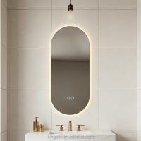 China Kingstin Oval LED Backlit Mirror for Bathroom - Anti-Fog, Dimmable, Wall Mounted Vanity Mirror with Lights for Makeup for sale