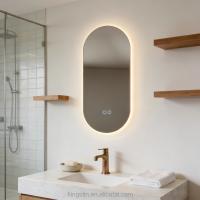 China Kingstin Oval LED Backlit Mirror for Bathroom - Anti-Fog, Dimmable, Wall Mounted Vanity Mirror with Lights for Makeup for sale