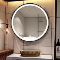 China Modern Premium 32-Inch Anti-Fog Touch Switch Wall Mirror Aluminum Frame for Luxurious Bathroom Design Apartments Hotels for sale