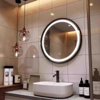China Modern Premium 32-Inch Anti-Fog Touch Switch Wall Mirror Aluminum Frame for Luxurious Bathroom Design Apartments Hotels for sale