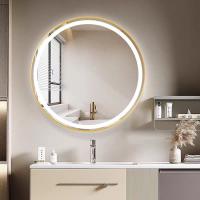 China Modern Premium 32-Inch Anti-Fog Touch Switch Wall Mirror Aluminum Frame for Luxurious Bathroom Design Apartments Hotels for sale
