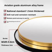 China Modern Premium 32-Inch Anti-Fog Touch Switch Wall Mirror Aluminum Frame for Luxurious Bathroom Design Apartments Hotels for sale
