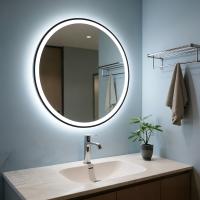 China Kingstin High-End LED Lighted Round Mirror for Bathroom Vanity - Smart Touch, Anti-Fog, Hotel/Residential Decoration for sale
