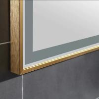 China Rectangular  Modern Hotel Bathroom LEDSmart Mirror Touch Switch Rectangle Aluminum Alloy Frame Anti-Fog Design for Villas Salon for sale