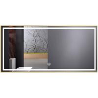 China Rectangular  Modern Hotel Bathroom LEDSmart Mirror Touch Switch Rectangle Aluminum Alloy Frame Anti-Fog Design for Villas Salon for sale