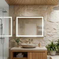 China Modern LED Smart Bathroom Mirror - Anti-fog Function and Time Display, Suitable for Hotels/Bathrooms for sale