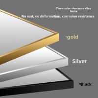 China Premium Modern Aluminum Alloy Frame Rectangular LED Bathroom Light Elegant Luxury Anti-Fog Touch Bath Mirrors for Hotel for sale
