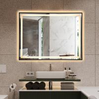 China Luxury Modern Design LED Rectangular Bath Premium Hotel Elegant Apartment Hot Villas Square Washroom Touch Switch Stainless for sale