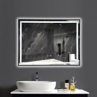 China Luxury Modern Design LED Rectangular Bath Premium Hotel Elegant Apartment Hot Villas Square Washroom Touch Switch Stainless for sale