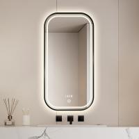 China Modern Rectangular Aluminum Alloy Wall-Mounted Bathroom Frame IP44 Rated Wet Environments Touch Switch Washbasin Hotels Villa for sale