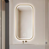 China Modern Rectangular Aluminum Alloy Wall-Mounted Bathroom Frame IP44 Rated Wet Environments Touch Switch Washbasin Hotels Villa for sale