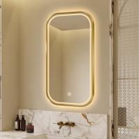 China Modern Rectangular Aluminum Alloy Wall-Mounted Bathroom Frame IP44 Rated Wet Environments Touch Switch Washbasin Hotels Villa for sale