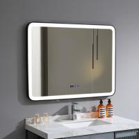 China Modern HD Smart Rectangle Oval Aluminum Alloy Vanity Mirror Wall Mounted Waterproof LED Bathroom Mirror Touch Hotels Villas for sale