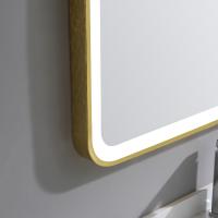 China Modern HD Smart Rectangle Oval Aluminum Alloy Vanity Mirror Wall Mounted Waterproof LED Bathroom Mirror Touch Hotels Villas for sale