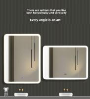 China Modern HD Smart Rectangle Oval Aluminum Alloy Vanity Mirror Wall Mounted Waterproof LED Bathroom Mirror Touch Hotels Villas for sale
