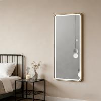 China Factory Direct Sales Frameless LED Lamp Mirror Bedroom Dresser Full Body Mirror High Definition Rectangular Hotel Wall Mirror for sale