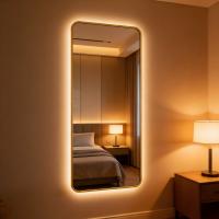 China Modern Style Full-Length Intelligent LED Light Touch Screen Glass Mirror for High-Definition Wall Fitting Living Dressing Room for sale