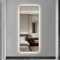 China Wholesale Large Size Full Length Wall Floor Bathroom Mirror LED Light Infinite Mirror Aluminium Frame Salon Framed Mirror for sale