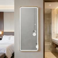 China Wholesale Large Size Full Length Wall Floor Bathroom Mirror LED Light Infinite Mirror Aluminium Frame Salon Framed Mirror for sale