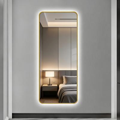 China Modern Style Full-Length Intelligent LED Light Touch Screen Glass Mirror for High-Definition Wall Fitting Living Dressing Room for sale