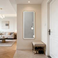 China Modern Style Full-Length Intelligent LED Light Touch Screen Glass Mirror for High-Definition Wall Fitting Living Dressing Room for sale