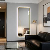 China Modern Style Full-Length Intelligent LED Light Touch Screen Glass Mirror for High-Definition Wall Fitting Living Dressing Room for sale