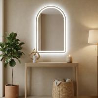 China Modern Smart Mirror Touch Inductive Bathroom Vanity Wall-Mounted Cosmetic Feature for Hotel Wash Desk Apartment Salon for sale