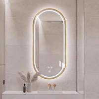China Kingstin Premium Oval LED Vanity Mirror | Custom Metal Frame Smart Bathroom Mirror | Wholesale & OEM/ODM Direct for sale