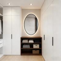China Kingstin Modern Black Frame LED Mirror - Dimmable Backlight Anti-Fog for Bathroom & Dressing Room for sale