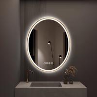 China Modern Luxury Smart LED Vanity Mirror Oval Framed with Touch Switch Wall-Mounted Makeup Mirror for Salon Hotel Apartment for sale