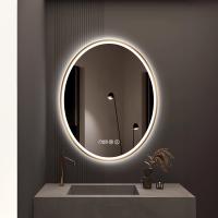 China Modern Luxury Smart LED Vanity Mirror Oval Framed with Touch Switch Wall-Mounted Makeup Mirror for Salon Hotel Apartment for sale
