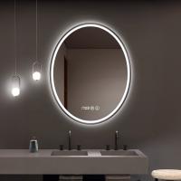 China Modern Luxury Smart LED Vanity Mirror Oval Framed with Touch Switch Wall-Mounted Makeup Mirror for Salon Hotel Apartment for sale