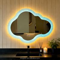 China Kingstin Cloud Shape LED Mirror Smart Touch - Dimmable Backlit Vanity Mirror for Bathroom/Living Room/Dressing Table for sale