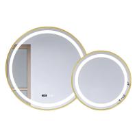 China Modern Double Bathroom Parent-Child Mirror Set Large Small Circular Mirrors Touch Switch Irregular Creative Decorative Hanging for sale