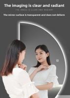 China Modern Half Moon LED Light Frameless Bathroom Vanity Mirror Touch Switch Anti-Fog IP44 Graphic Design Hotels Apartments Villas for sale