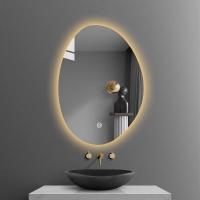 China Kingstin Premium Asymmetrical Smart LED Bathroom Mirror | Motion Sensor & Anti-Fog Technology | Modern Minimalist Design for sale