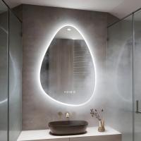 China Modern Droplet-Shaped LED Bathroom Mirror with Touch Control - Anti-Fog| Illuminated | Clock,for Hotel & Home for sale