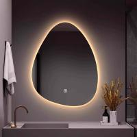 China High-End Bathroom LED Mirror for Hotels - Unique Water Drop Design, Anti-Fog, Waterproof, Wall Mounted for sale
