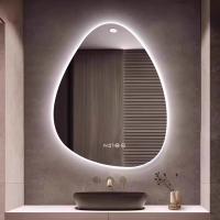 China High-End Bathroom LED Mirror for Hotels - Unique Water Drop Design, Anti-Fog, Waterproof, Wall Mounted for sale