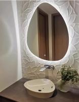 China High-End Bathroom LED Mirror for Hotels - Unique Water Drop Design, Anti-Fog, Waterproof, Wall Mounted for sale