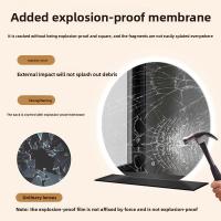 China Modern Round LED Bathroom Mirror Storage Shelf Integrated Touch Switch IP44 Rated for Hotels Apartments Compact Toilets Vanities for sale