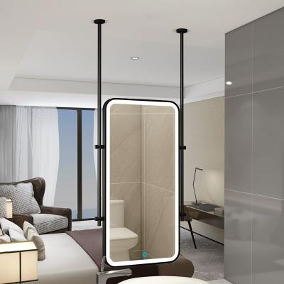 China Custom Creative Rectangle Stainless Steel Hanging Rod Modern Touch Switch Smart Hotel Homestay Ceiling Decoration Modern for sale