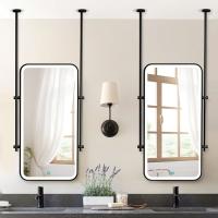China Custom Creative Rectangle Stainless Steel Hanging Rod Modern Touch Switch Smart Hotel Homestay Ceiling Decoration Modern for sale