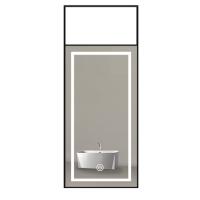 China Contemporary Modern Rectangle Touch Switch Smart Home Vanity Aluminum Alloy Stainless Steel Wall Hanging Hotel Bathroom Use for sale