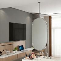 China Kingstin Aluminum Light Ceiling Hanging Mirror Suspended Hanging Mirror for Hotel with Best Quality for sale