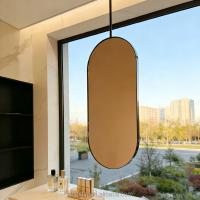 China Kingstin Modern Framed Mirror for Home Decor and Hotel Bath Ceiling Hung Suspended Metal Frame for Bedrooms for sale
